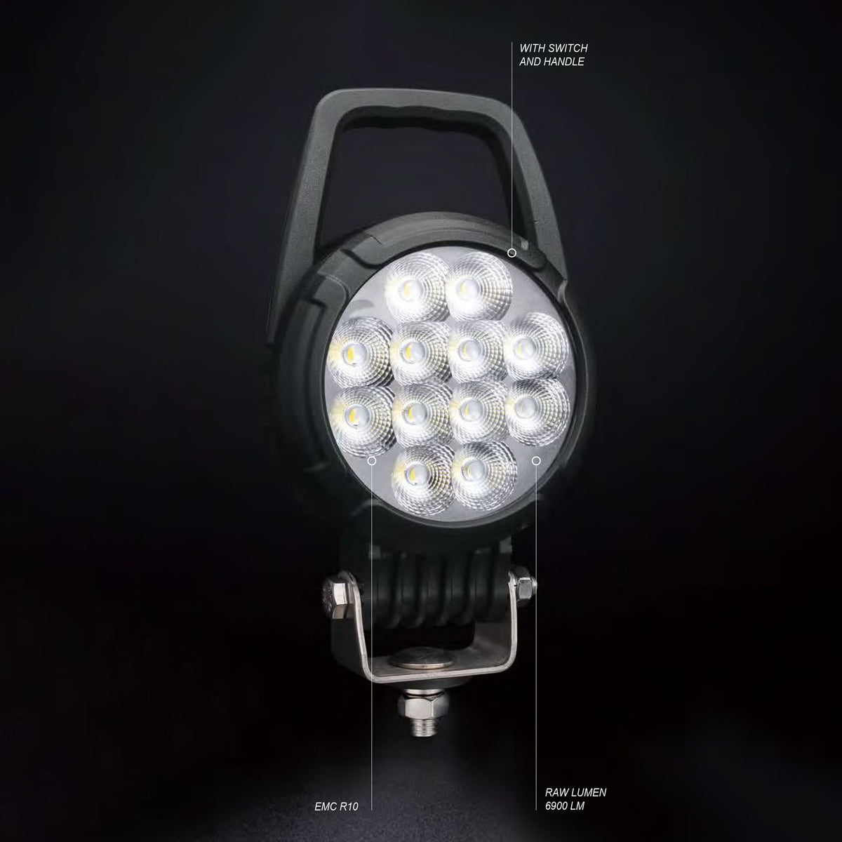 Slim Work Light with Switch & Handle — National Arrow and Emergency